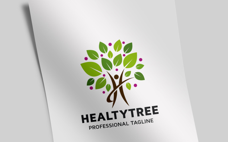 Healty Tree (Letter H) Logo Template - TemplateMonster