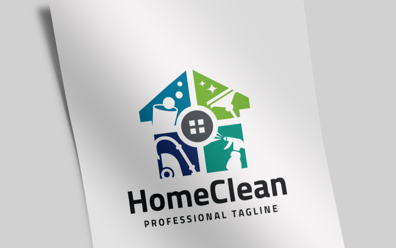 Home Clean Logo Template #114583 - TemplateMonster