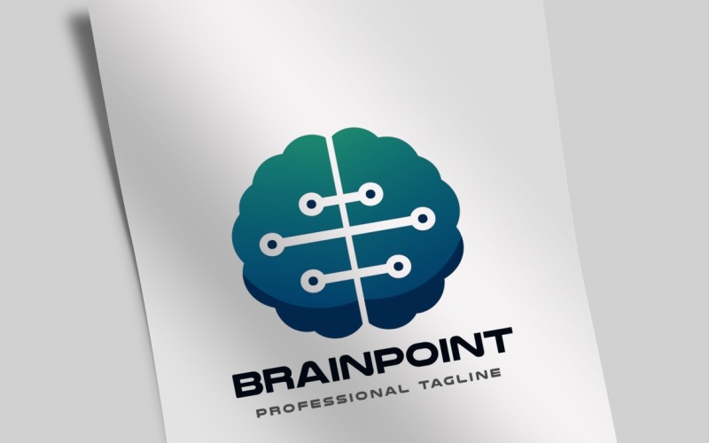 Modelo de logotipo de Brain Point #114605 - TemplateMonster