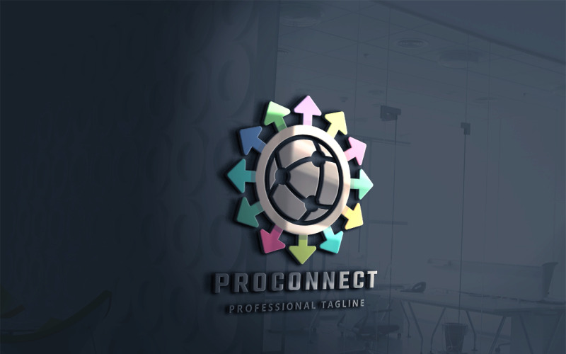 Pro Connect Logo Template #114852 - TemplateMonster