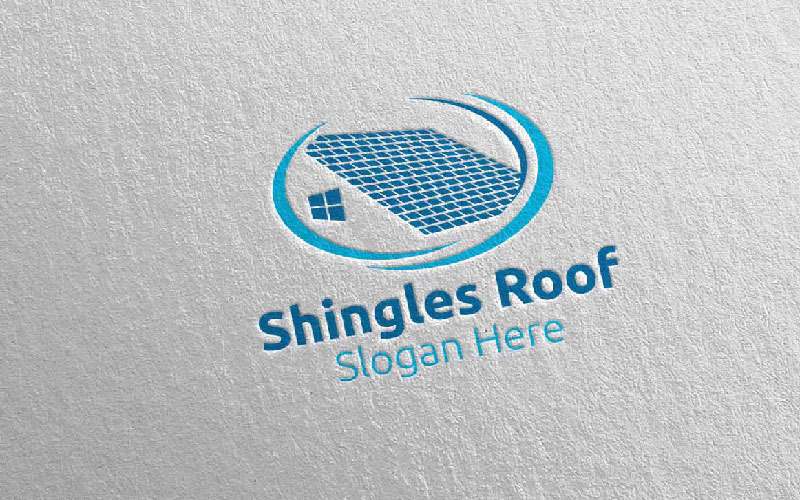 Real estate Shingles Roofing 25 Logo Template