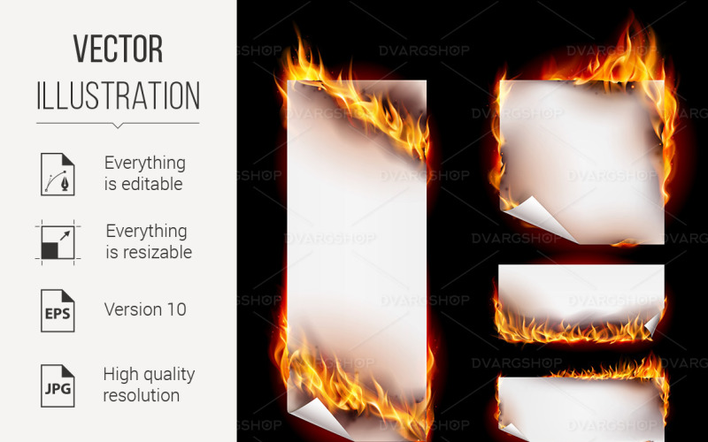 Fire banners - Vector Image #115905 - TemplateMonster