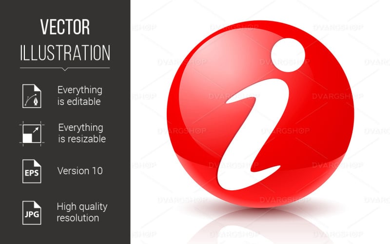 Information Sign Icon Illustration on White Background for Design ...