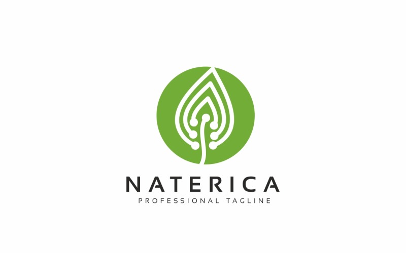 Natural Tech Logo Template #117019 - TemplateMonster