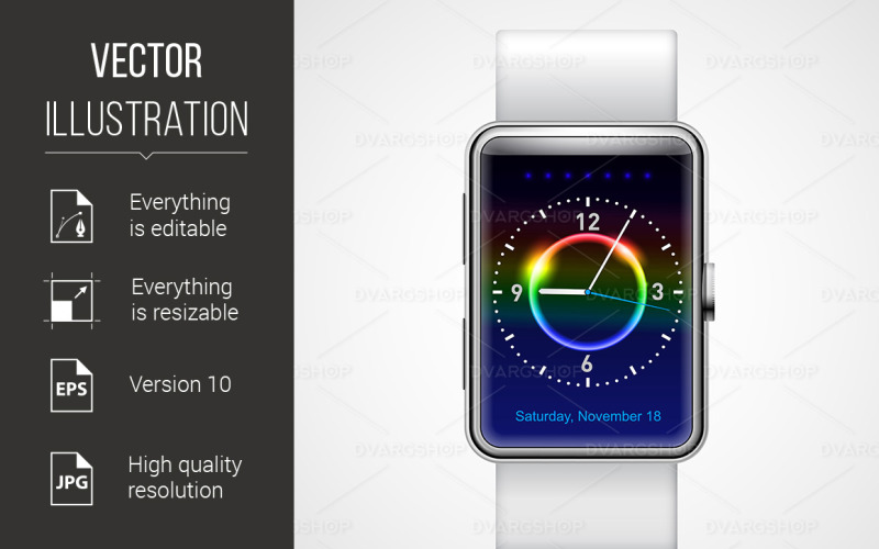 Smart Watch - Vector Image #117233 - TemplateMonster