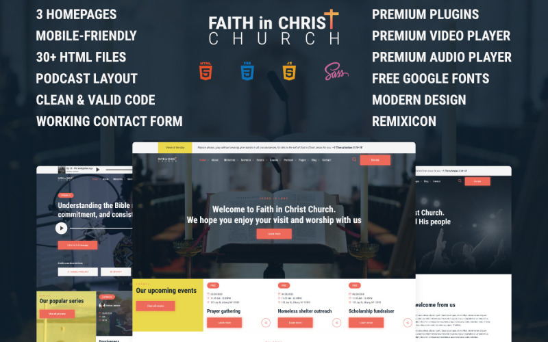 Modern Church Website Templates