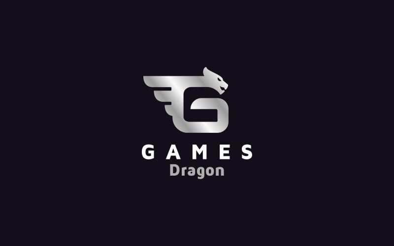 G harfi Dragon Logo şablonu #118789 - TemplateMonster