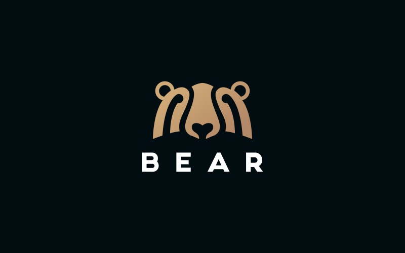 Plantilla de logotipo de oso moderno - TemplateMonster