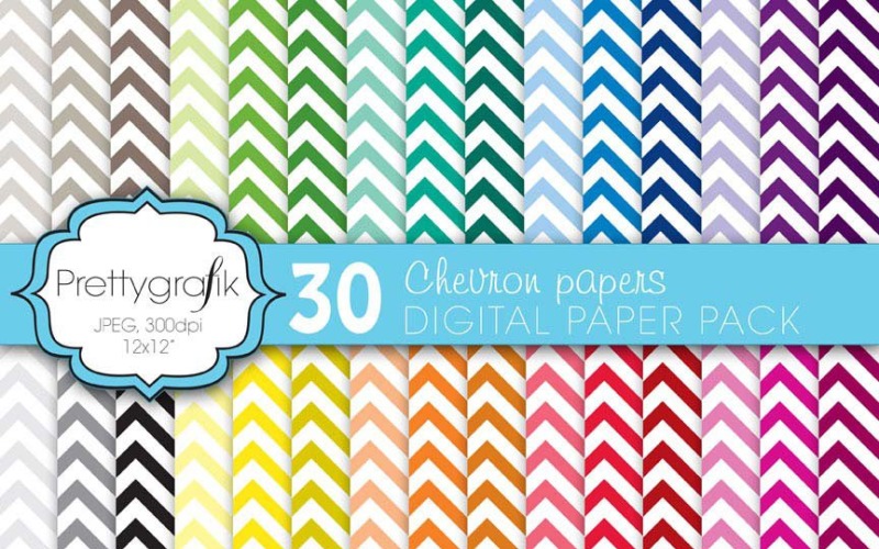 Chevron Digital Paper, Commercial - Vector Image