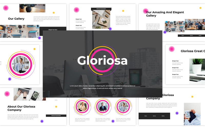Droplet Pitch Deck PowerPoint template - TemplateMonster