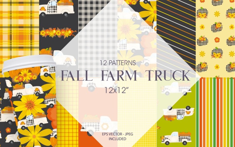 Fall Farm Truck - Vector Image #120250 - TemplateMonster