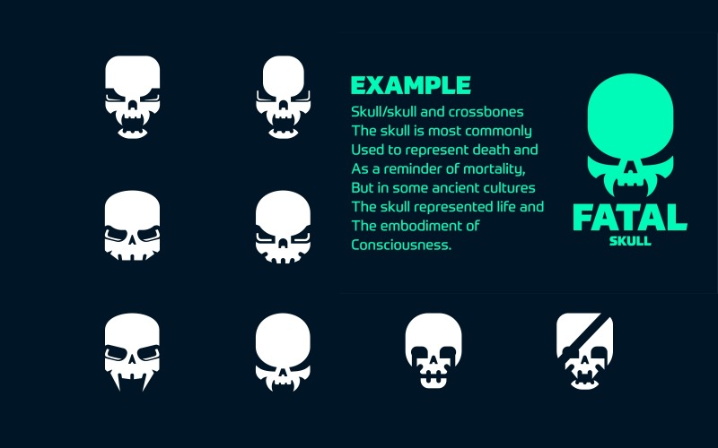 12 Unique Skull Marks Logo Template #121898 - TemplateMonster