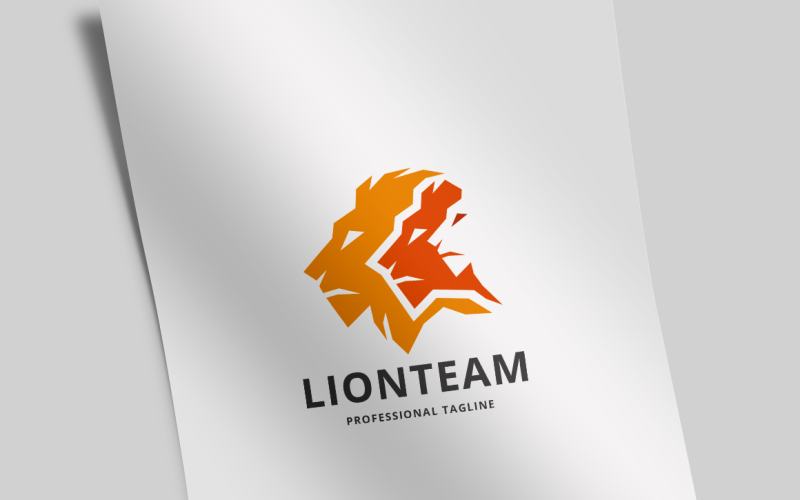 Modelo de logotipo da equipe do Leão - TemplateMonster