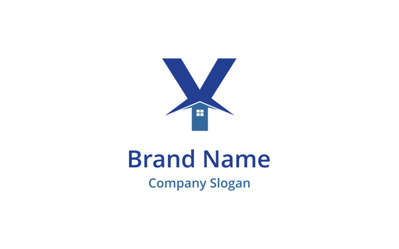 Y Harfi Realesate Tasarım Logo Şablonu - TemplateMonster