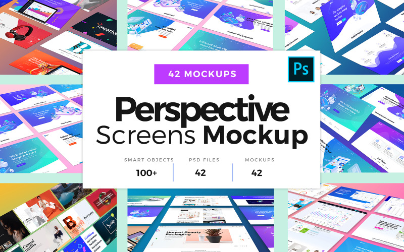 Perspective Screens product mockup #122847 - TemplateMonster