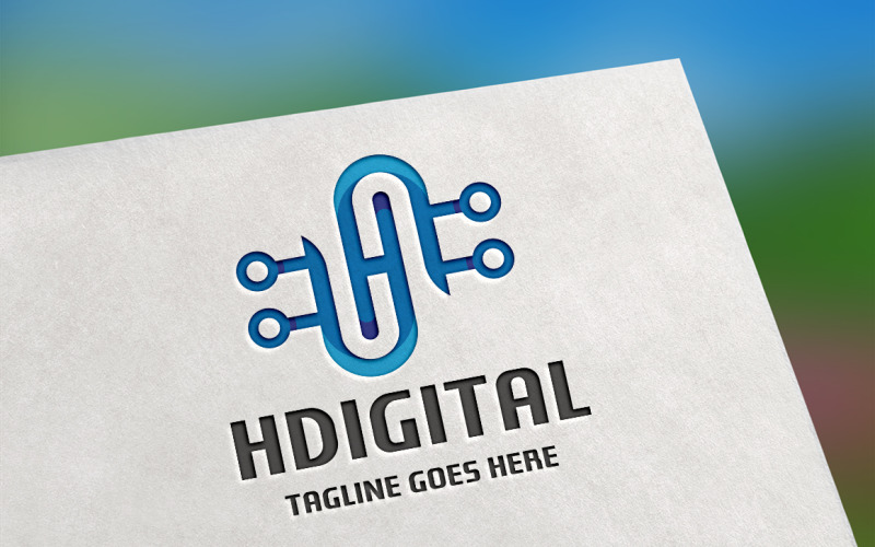 HDigital (Letter H) Logo Template #122945 - TemplateMonster