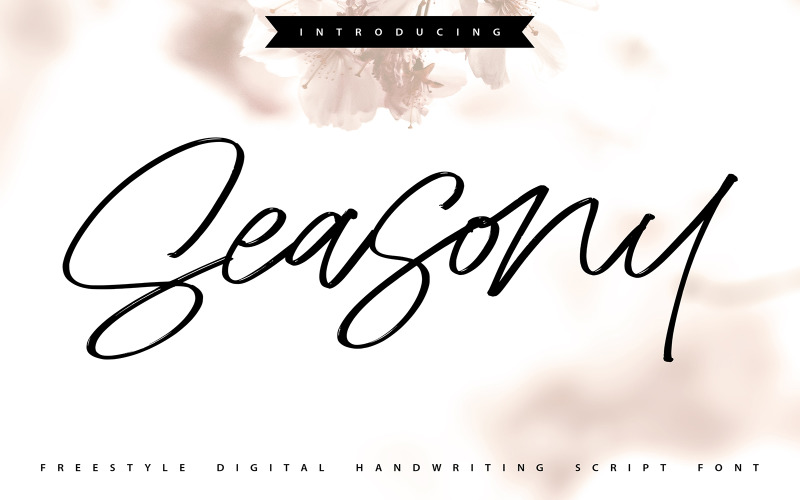 Seasony | Freestyle Handwriting Scipt Font - TemplateMonster