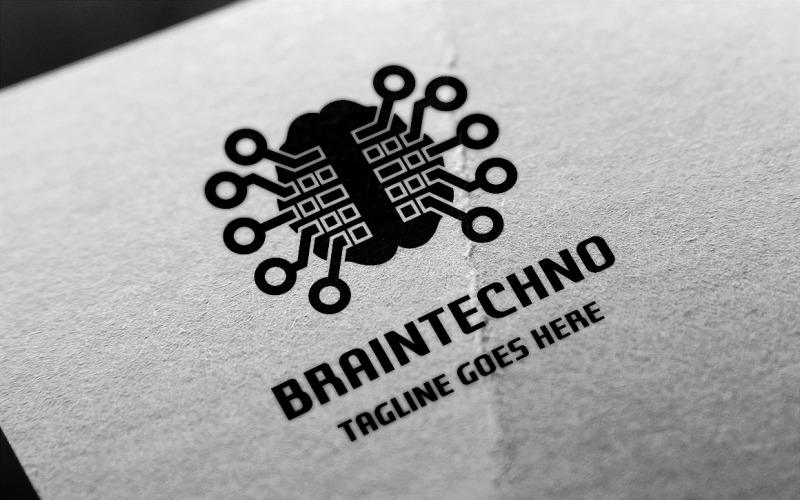 Modèle de logo Brain Techno #123226 - TemplateMonster
