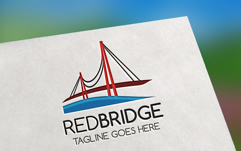 Red Bridge Logo Template #123267 - TemplateMonster