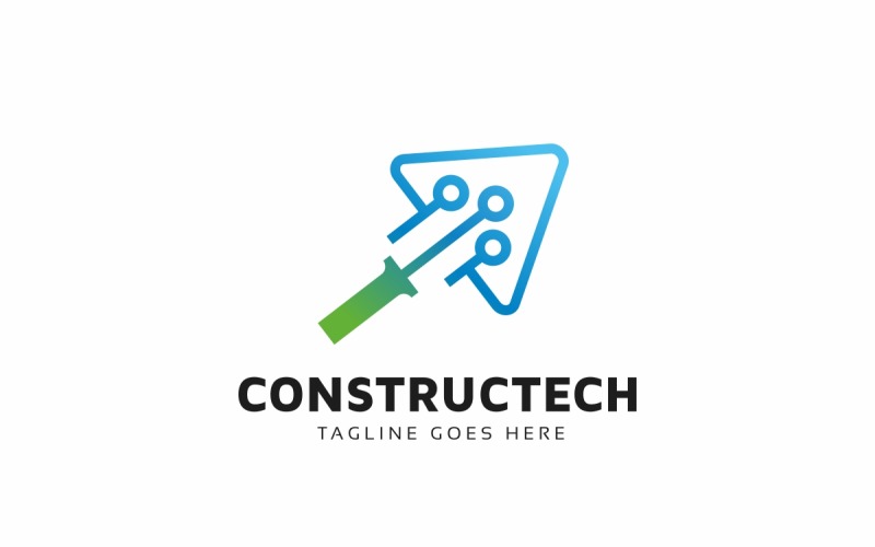 Construction Tech Logo Template #123636 - TemplateMonster