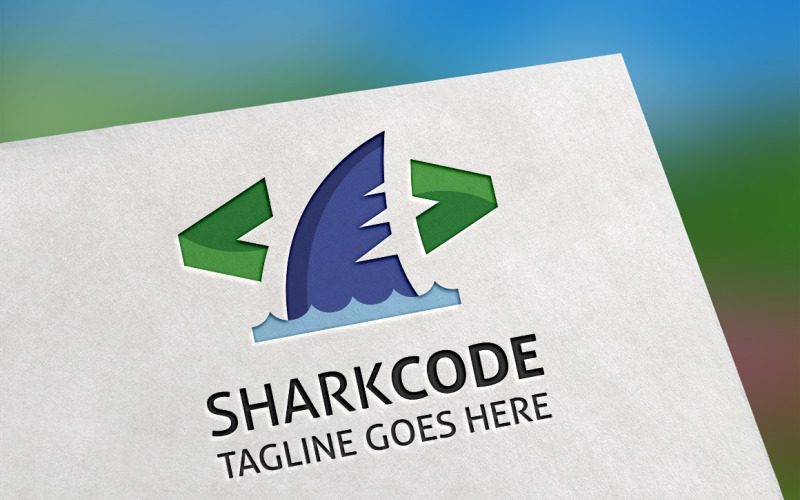 Shark Code Logo Template #123656 - TemplateMonster