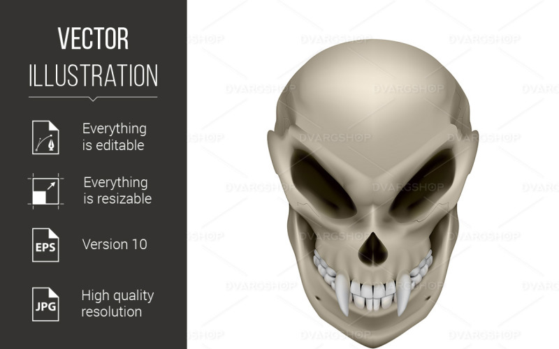 Skull of a Mutant - Vector Image #123791 - TemplateMonster