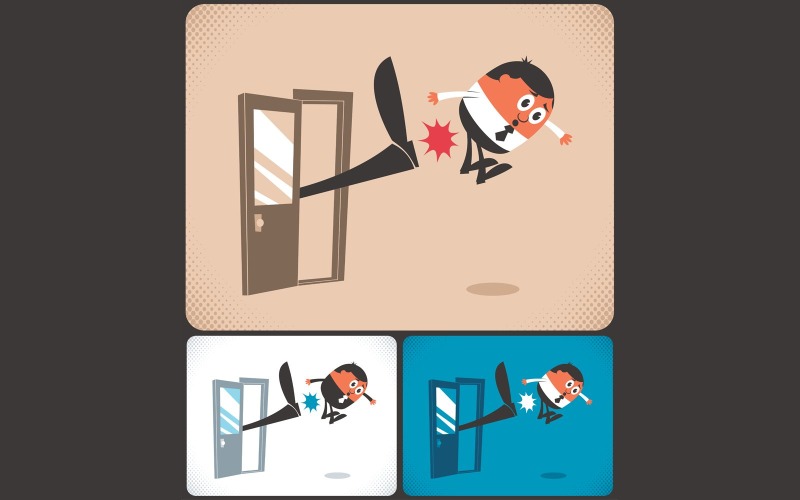 Kicked Out - Illustration #126498 - TemplateMonster