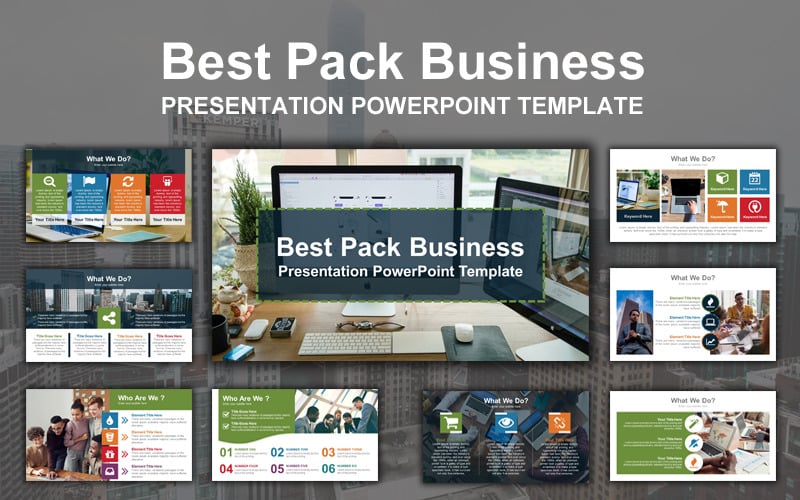 Plantilla de PowerPoint Best Pack Business - TemplateMonster