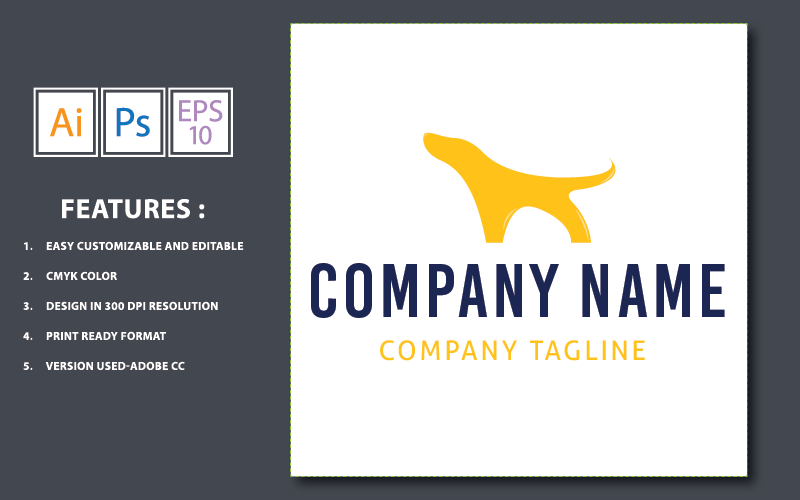 Abstract Vector Dog Logo Template #143247 - TemplateMonster