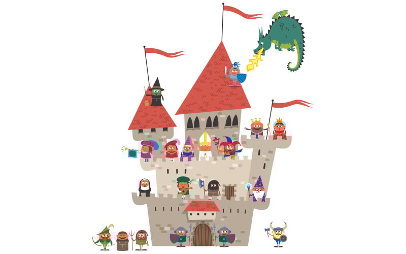 Small Kingdom on White - Illustration - TemplateMonster