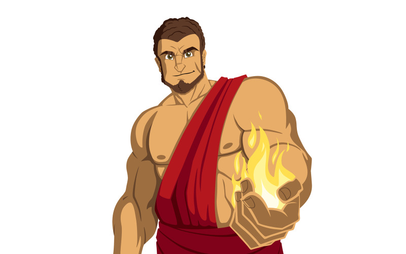 Prométhée sur blanc - Illustration #143731 - TemplateMonster