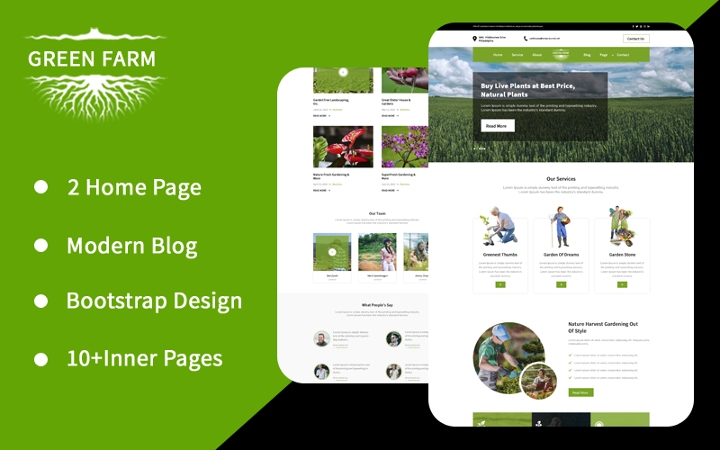 Green Tree Environment PSD Template #143982 - TemplateMonster