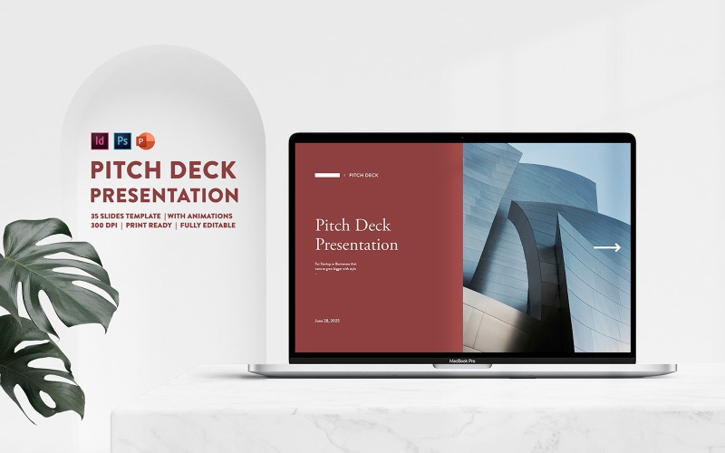 Pitch Deck Presentation PowerPoint template - TemplateMonster