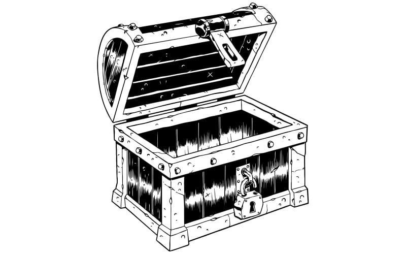 Empty Chest Line Art - Illustration #145436 - TemplateMonster