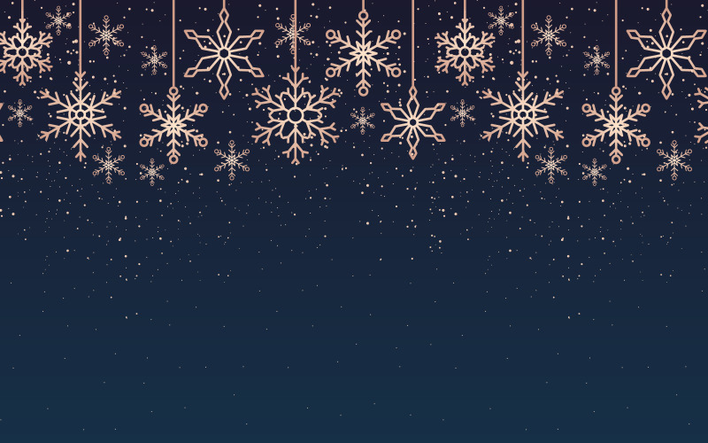 Snowflake Card Background - Illustration - TemplateMonster