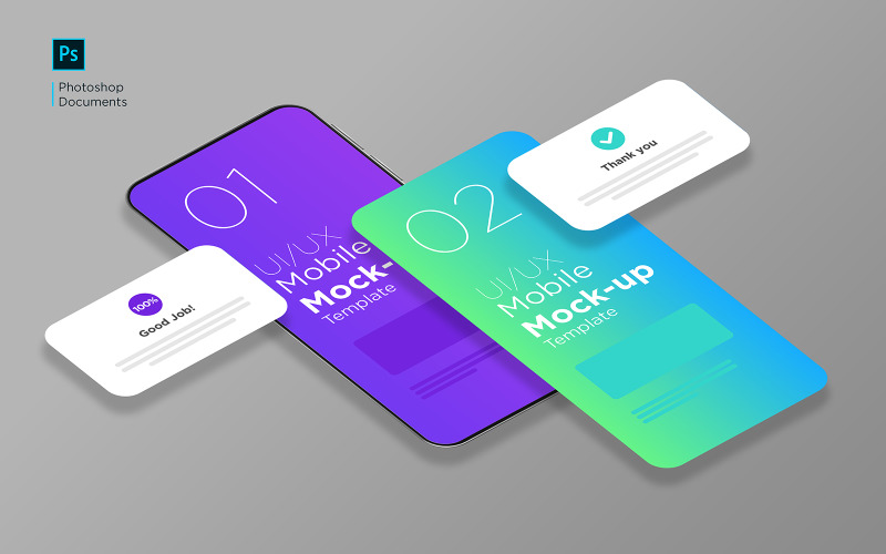 Mobile Apps Design Template product mockup - TemplateMonster