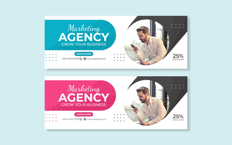 Promotional Facebook Banner Template for Social Media