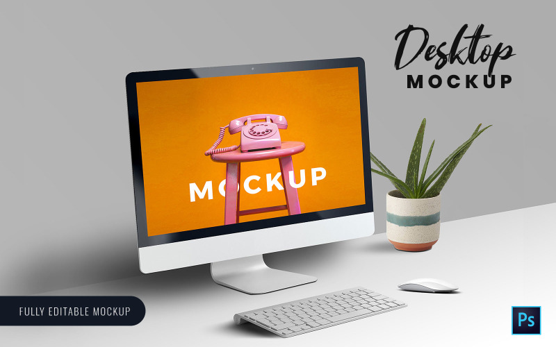 Desktop product mockup #147012 - TemplateMonster