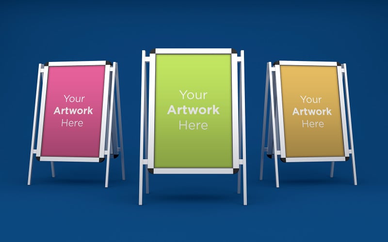 Three A Stand Advertising Board product mockup