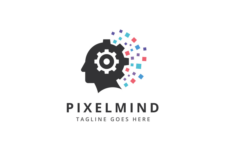 Modèle de logo Pixel Mind #149567 - TemplateMonster