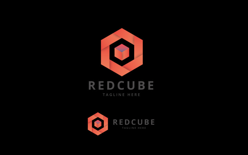 Red Cube Logo Template #149564 - TemplateMonster