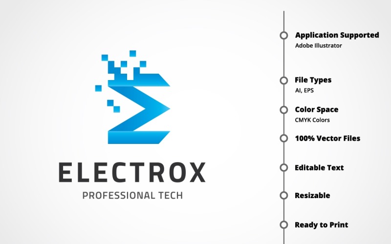 Electrox - Letter E Logo Template #149642 - TemplateMonster