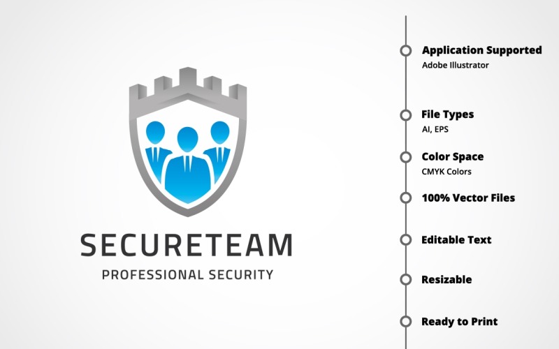 Secure Team Logo Template #149637 - TemplateMonster
