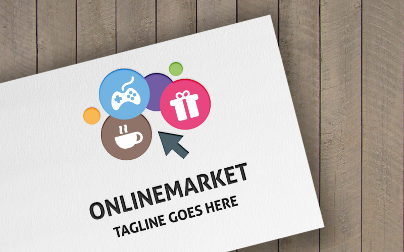 Modèle de logo de logo de marché en ligne - TemplateMonster