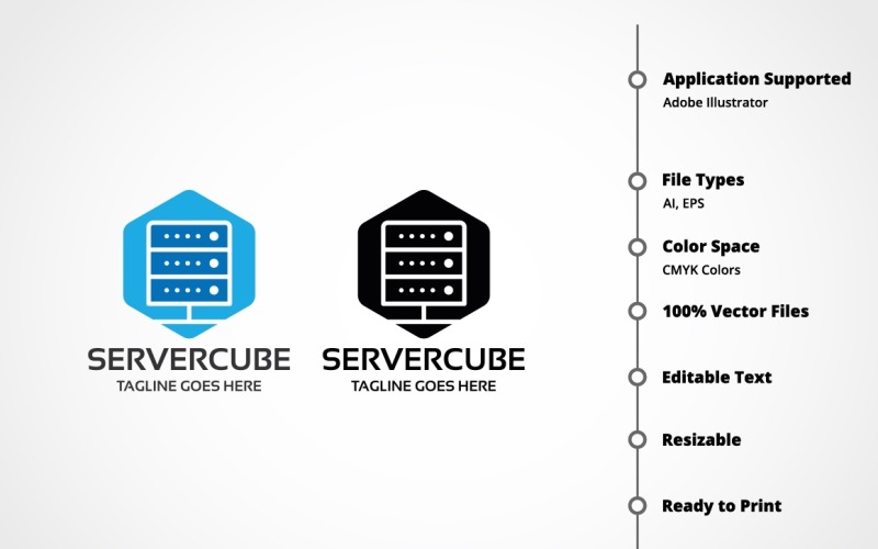 Server Cube Logo Template #150149 - TemplateMonster