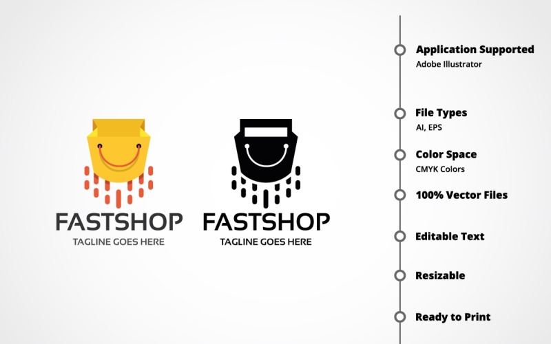 Modelo de logotipo da Fast Shop #150286 - TemplateMonster