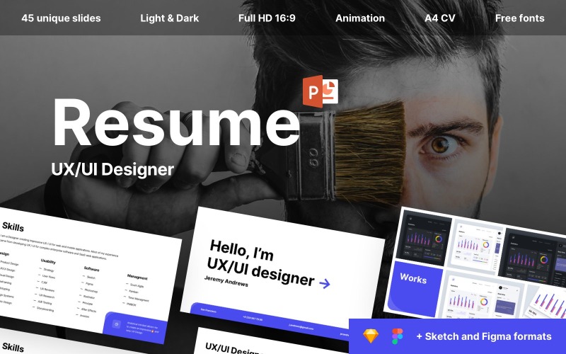 Retomar modelo de UX / UI Designer em PowerPoint