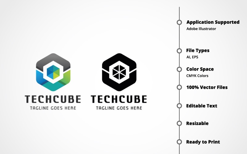 Technology Cube Logo Template #150292 - TemplateMonster
