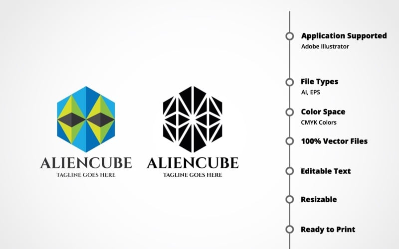 Alien Cube Logo Template #150308 - TemplateMonster
