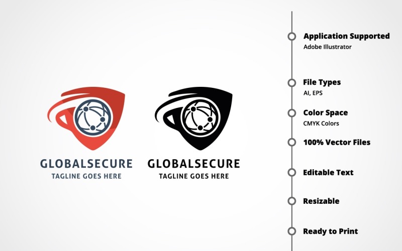 Global Secure Logo Template #150320 - TemplateMonster